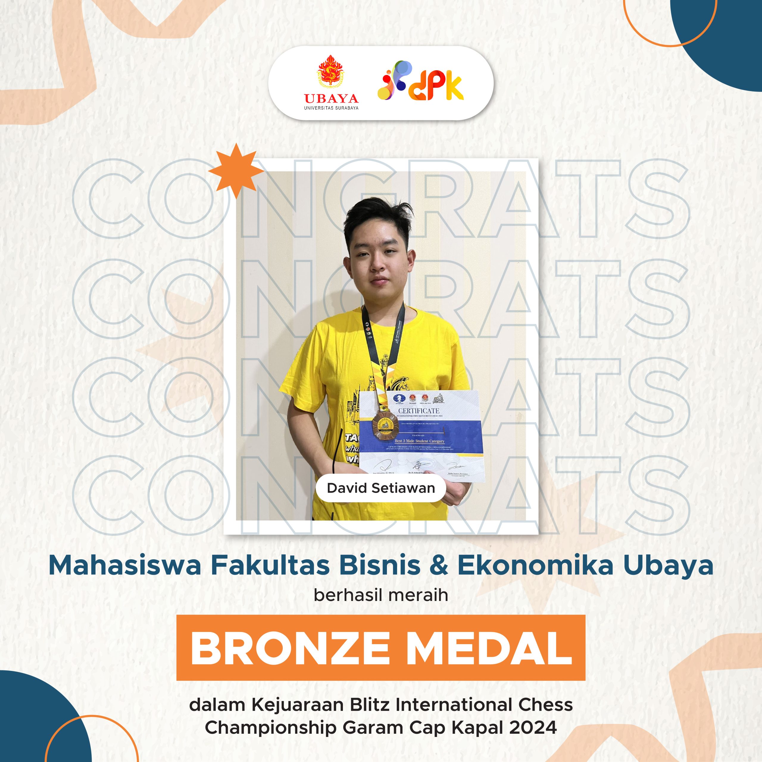 Mahasiswa FBE Ubaya Raih Bronze Medal dalam Blitz International Chess Championship 2024 ...