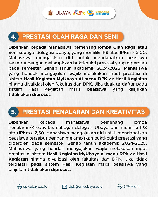 Segera Dibuka! Pengajuan Beasiswa Internal UBAYA Gasal 2025/2026 - Direktorat Pengembangan ...