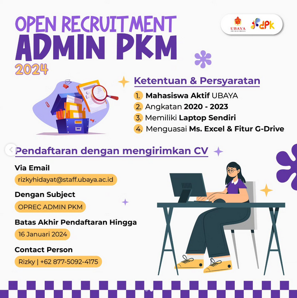 Open Recruitment Admin PKM - Direktorat Pengembangan Kemahasiswaan